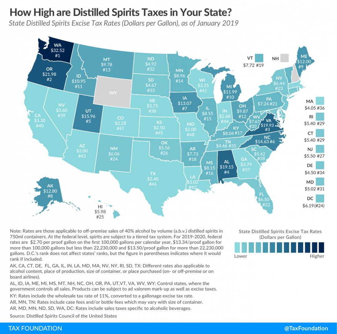 State Excise Taxes for Distilled Spirits - Bevology Blog OH-pinions